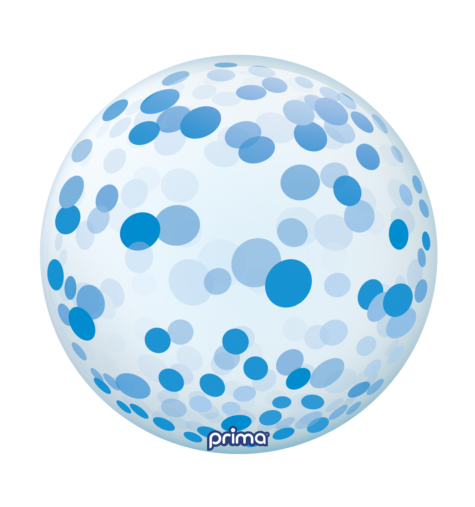 Prima Blue Confetti Sphere – Pro Balloon Shop